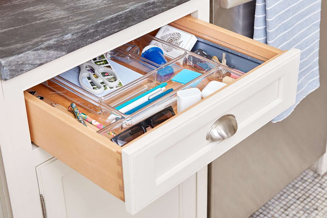 How to Organize a Deep Desk Drawer?